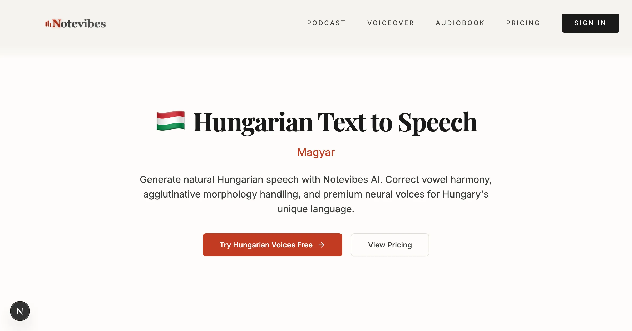 Hungarian Text to Speech - AI Voice Generator | Notevibes